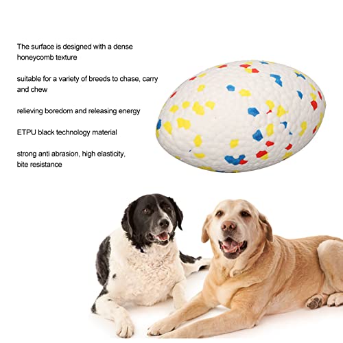 Dog Color Rugby Toy, Bite Resistant Teeth Grinding High Bouncing Power Interactive Floating Dog Chew Toy Balls, Aggressive Chewers Toys for Pet Dog Relieving Boredom