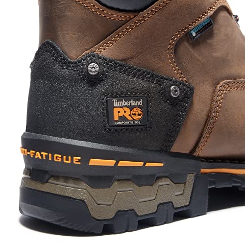 Timberland PRO Men's Boondock 6 Inch Composite Safety Toe Waterproof Industrial Work Boot, Brown, 5