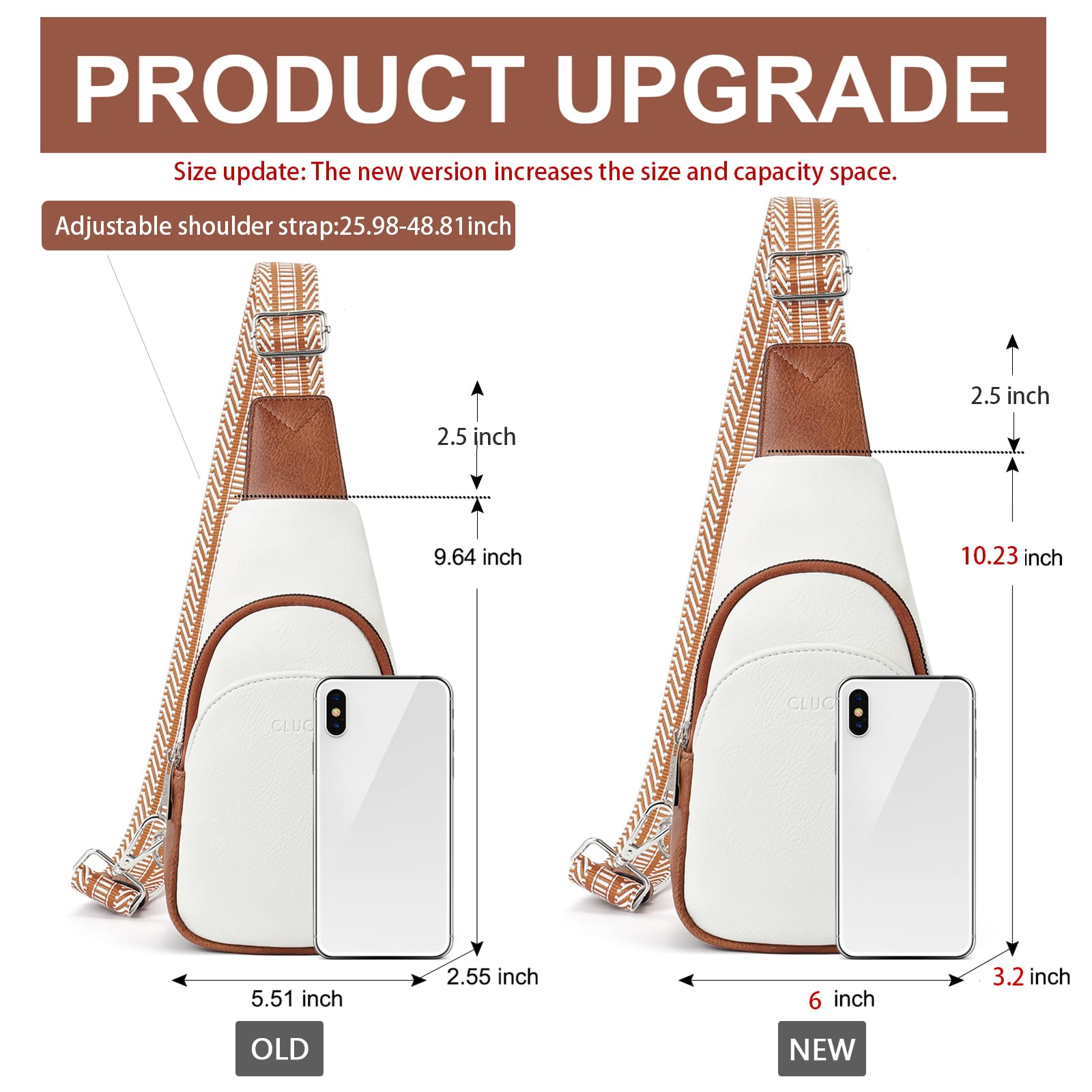 CLUCI Small Sling Bag Bundles with Laptop Tote Bag for women