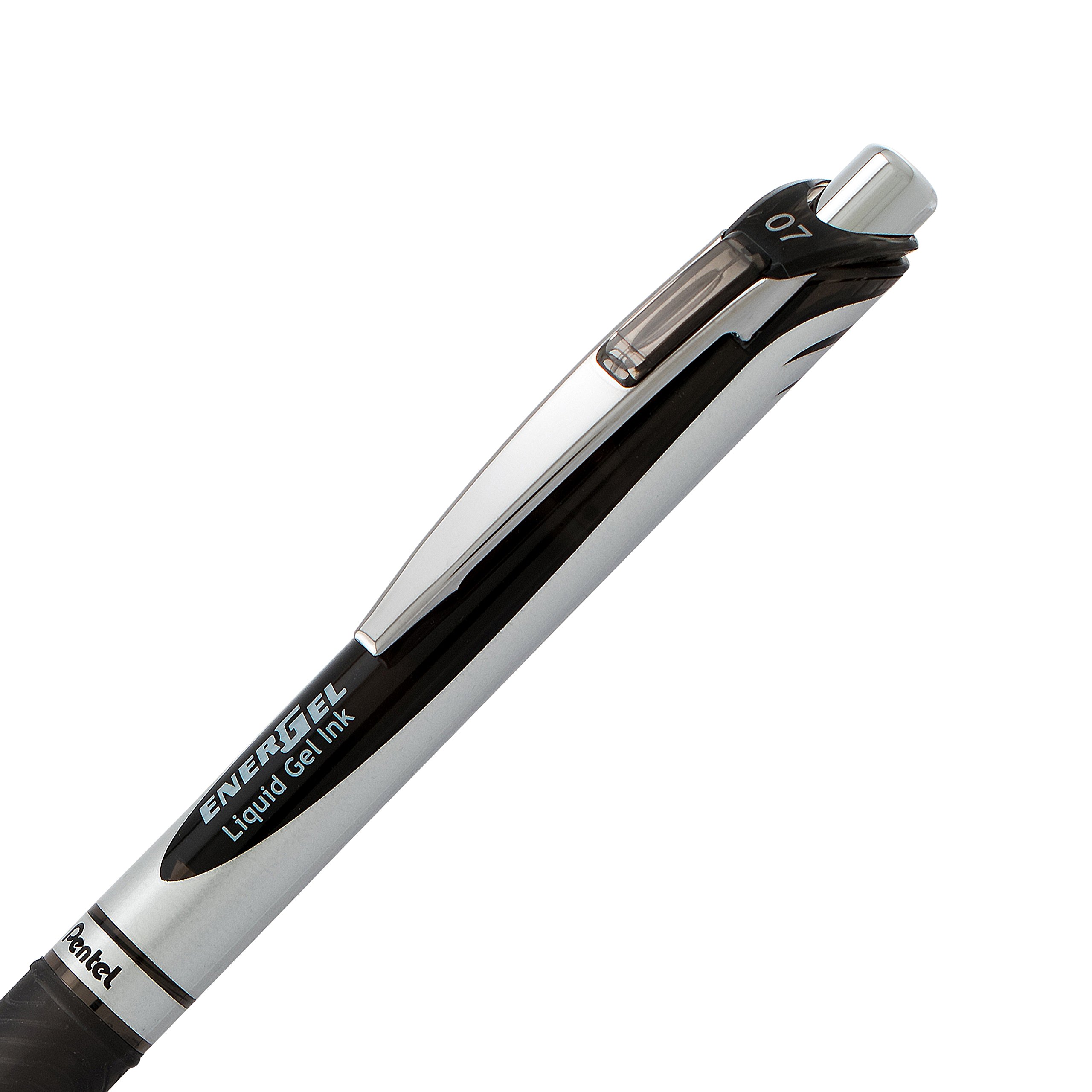 Pentel EnerGel RTX Retractable Liquid Gel Pen Canister, Black Ink, 36Pk (BL77PC36A)