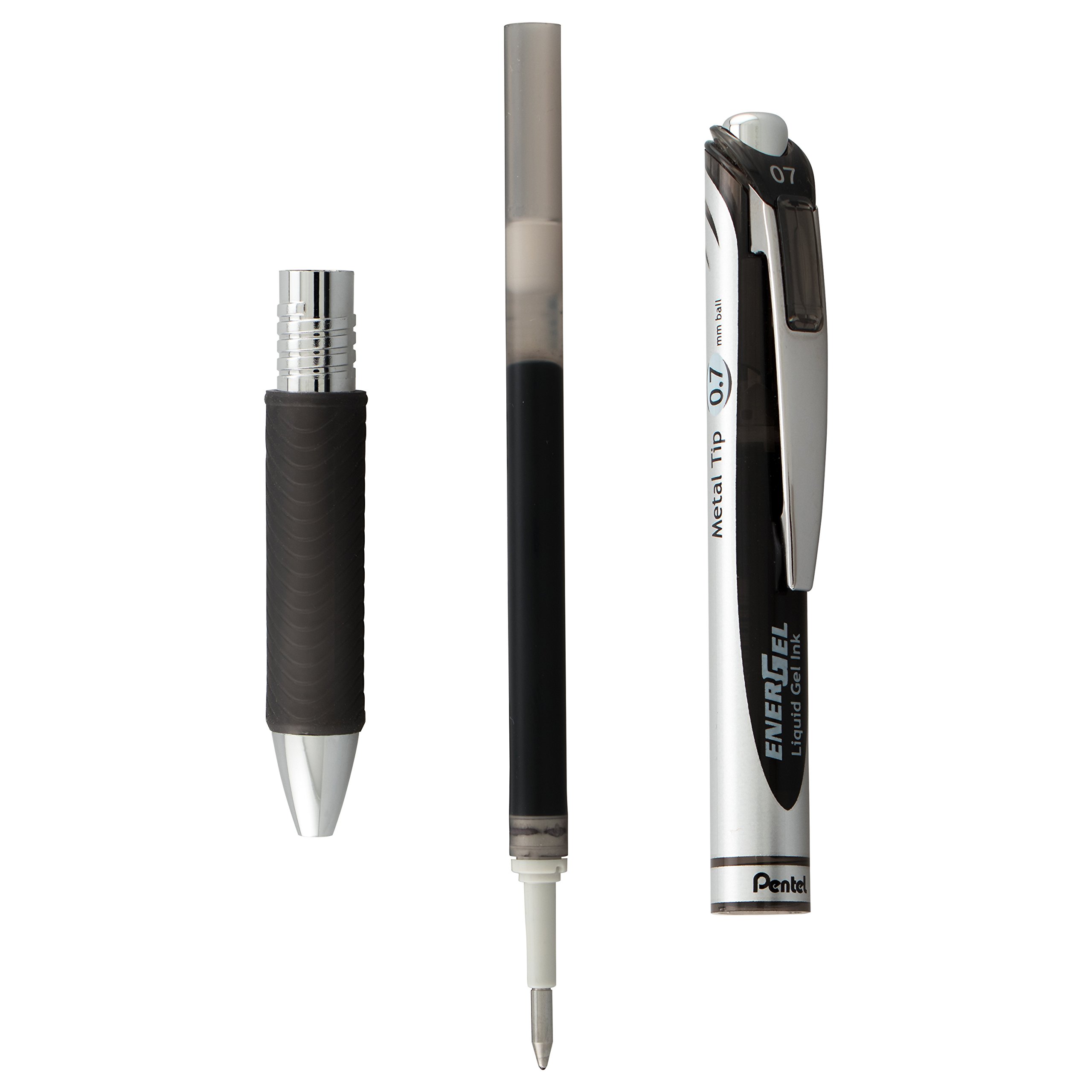 Pentel EnerGel RTX Retractable Liquid Gel Pen Canister, Black Ink, 36Pk (BL77PC36A)