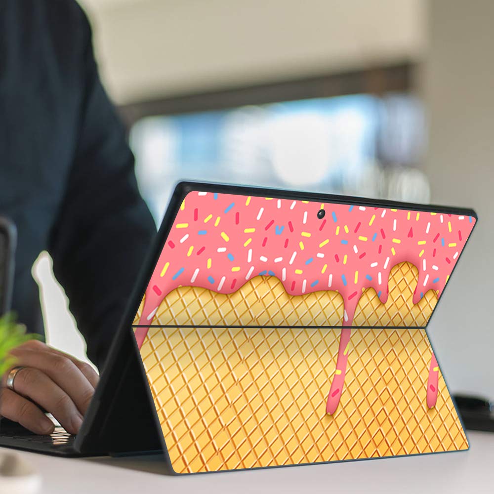 IT'S A SKIN Microsoft Surface Pro 6 (fits Most Older Models) Decal Vinyl Wrap | Ice Cream Cone Pink Sprinkles