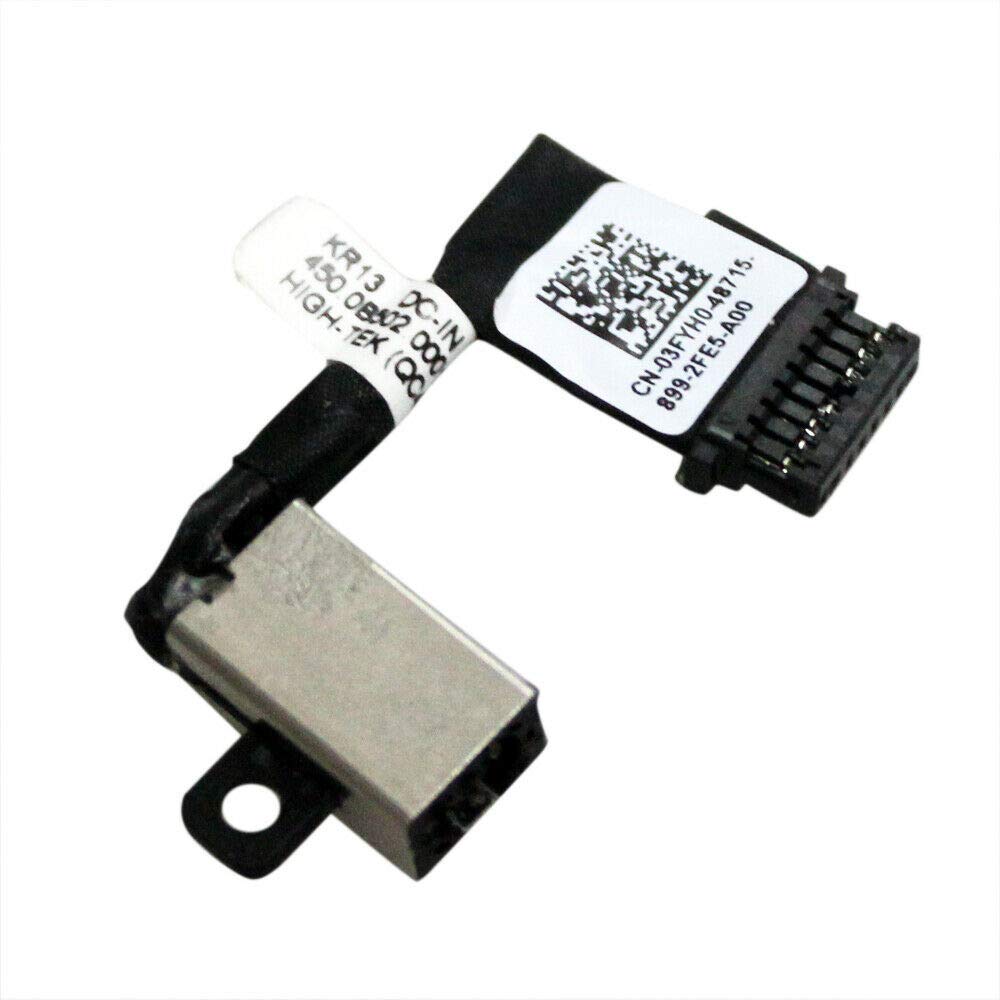 HSSDTECH AC DC Power Jack Charging Cable Port Harness Socket Replacement for Dell Ins-piron 13 7000 7380 7380 2-in-1 7370 7373 P83G P83G002 3FYH0 450.0B502.0011 450.0B502.0001 03FYH0