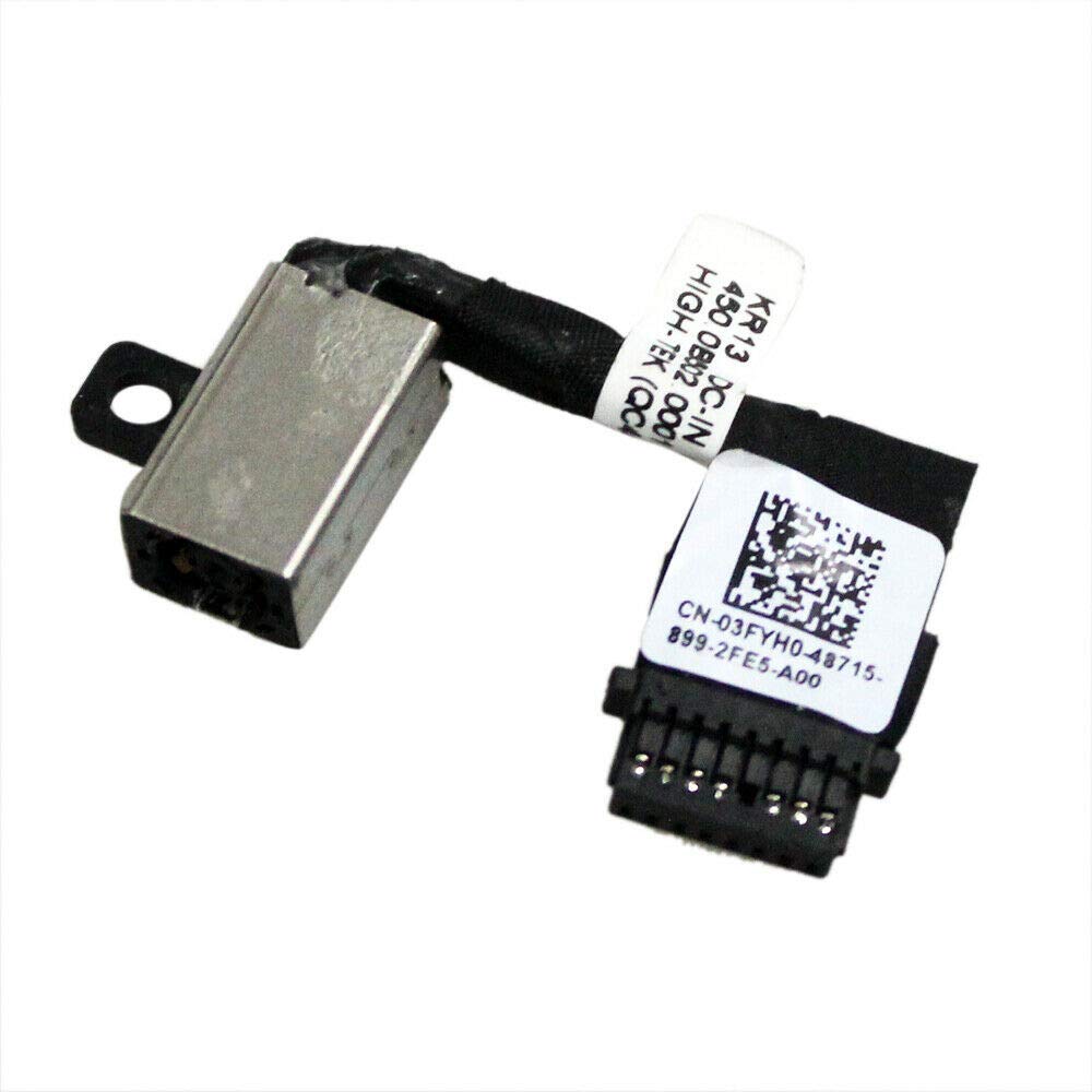HSSDTECH AC DC Power Jack Charging Cable Port Harness Socket Replacement for Dell Ins-piron 13 7000 7380 7380 2-in-1 7370 7373 P83G P83G002 3FYH0 450.0B502.0011 450.0B502.0001 03FYH0