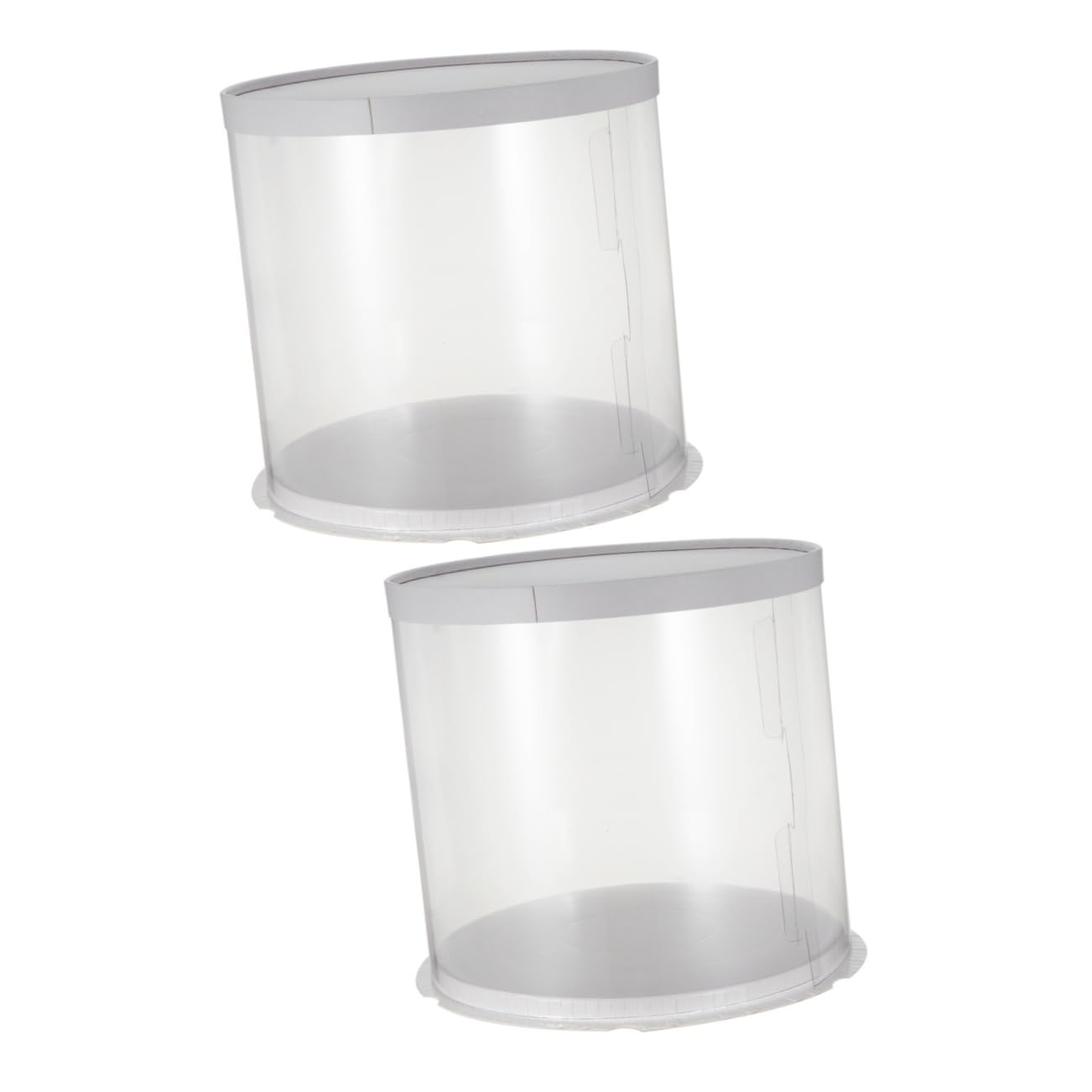 Mobestech 2pcs Box Paperboard and Material Cake Packaging Boxes Round Design for Home Shop and Events