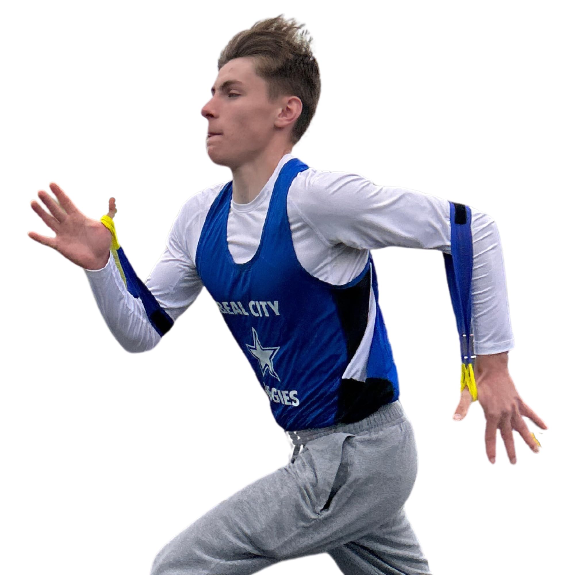 Tumbl Trak Adjustable Lycra Running Arms - Correcting Arm Position for Track and Field, Agility Training and Speed Training - Unisex Youth