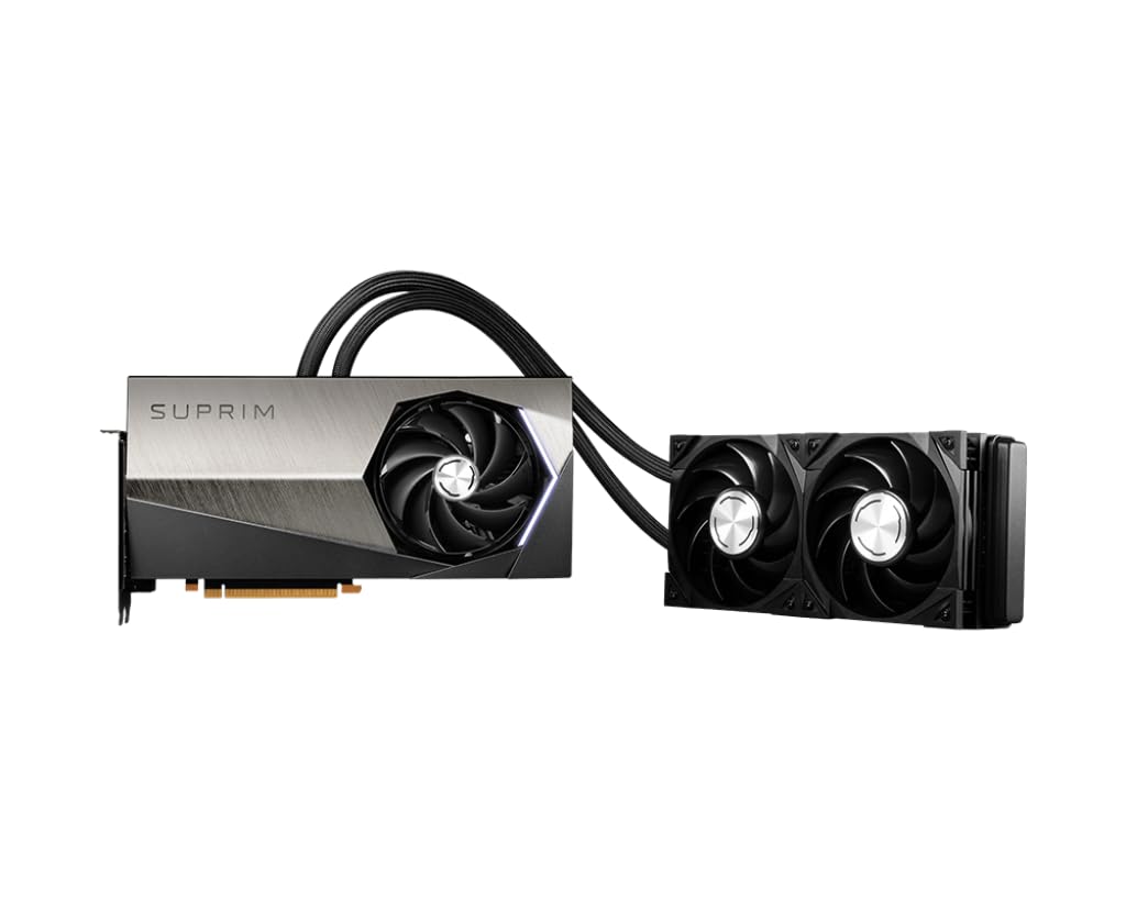 MSI SUPRIM Liquid X GeForce RTX 4090 Liquid Cool Graphics Card (PCIe 4.0, 24GB 384Bit GDRR6X, HDMI 2.1a, DP 1.4a, TORX Fan 5.0), w/Anti-Sag RGB Holder, HDMI 2.1 Cable
