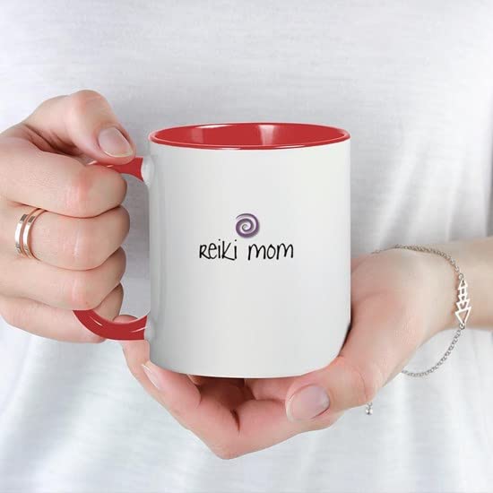 CafePress Reiki Mom Mug Ceramic Coffee Mug, Tea Cup 11 oz