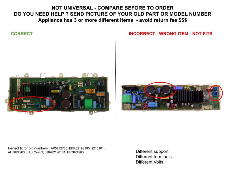 GLOB PRO SOLUTIONS AP5272765 PS3624963 EAP3624963 PD00035320 CKD3167 Main Control Board