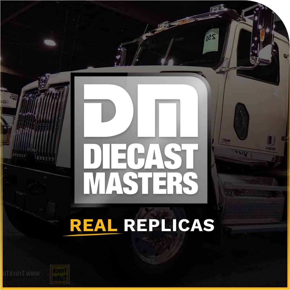 Diecast Masters Western Star 4700 SB Dump Truck - White | Real Truck Specifications, Tandem with Lift Axle and Dump | 1:50 Scale Model Semi Trucks | Diecast Model 71034