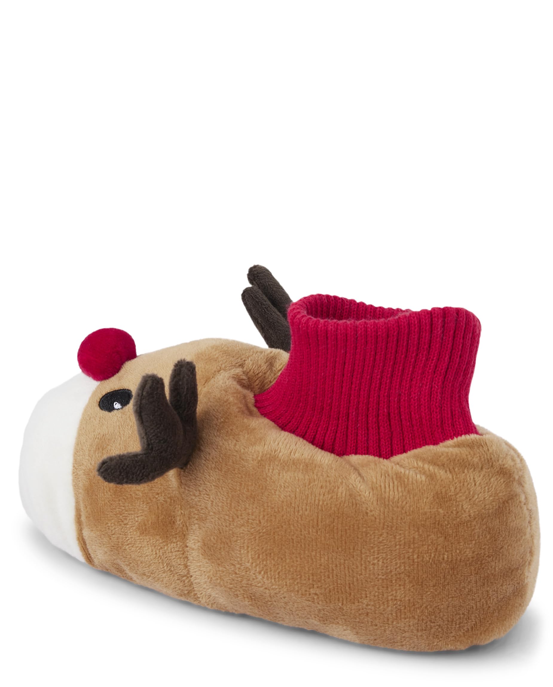 Gymboree,and Toddler Slip Resistant Home Slipper,Christmas Reindeer,11-12Youth