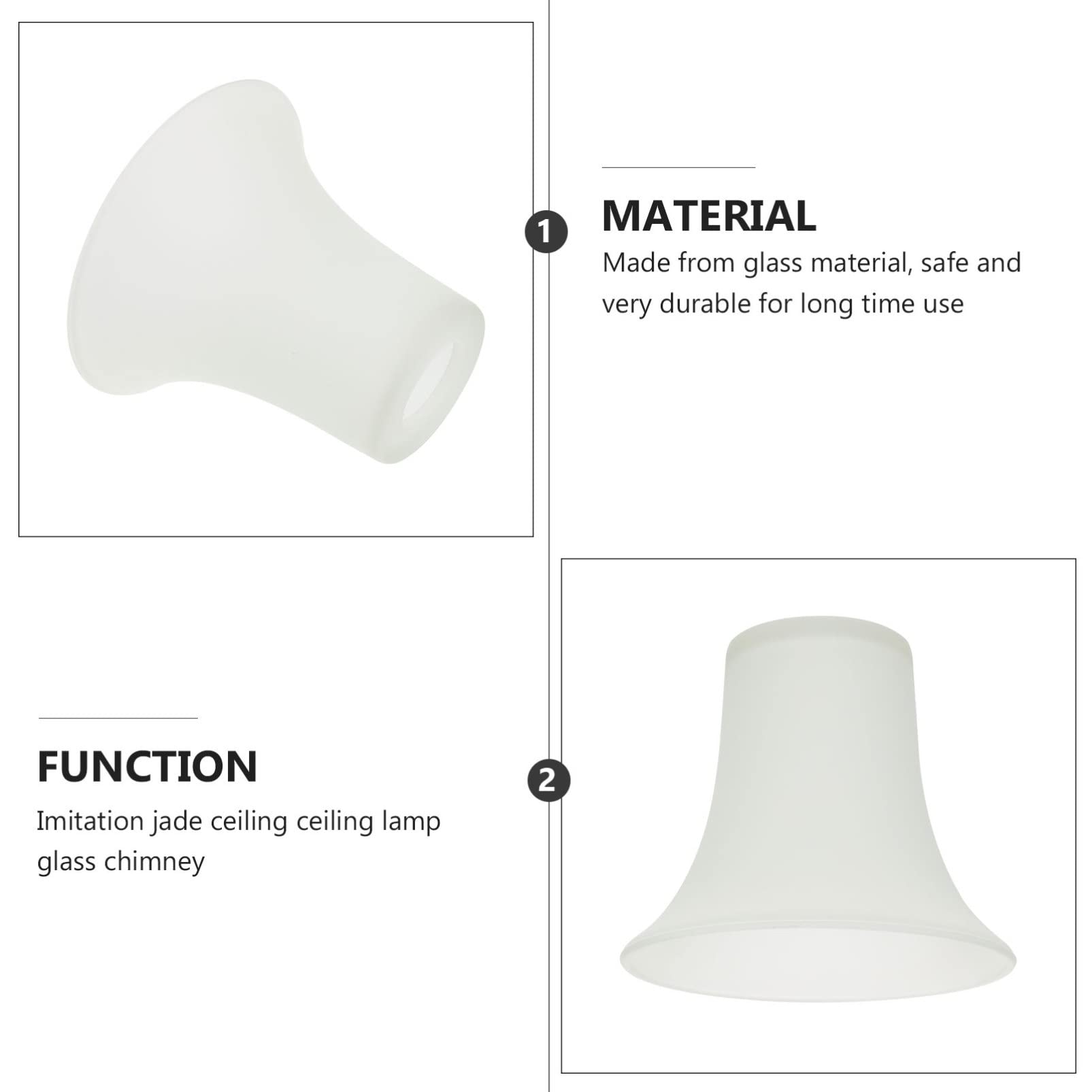 Beaupretty Glass Lampshade Glass Light Covers Bell Shaped Lampshade Ceiling Light Shade Wisteria Lamp Ceiling Lamp Light Shell Bedside Lamp Shade Chandalier Branches White Chandelier Shade