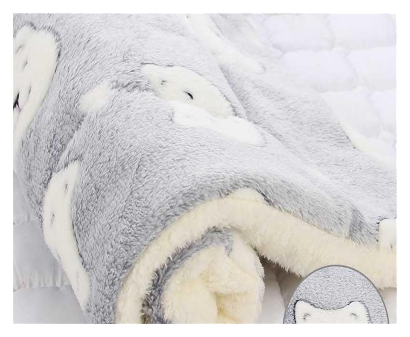 ITOMEN Pet Bed Pet Blanket Winter Thickened Soft Pet Fleece Pad Cat and Dog Pad Kennel Blanket Pet Bed Quilt Comfort (Color : Blue Star, Size : 32x25cm)