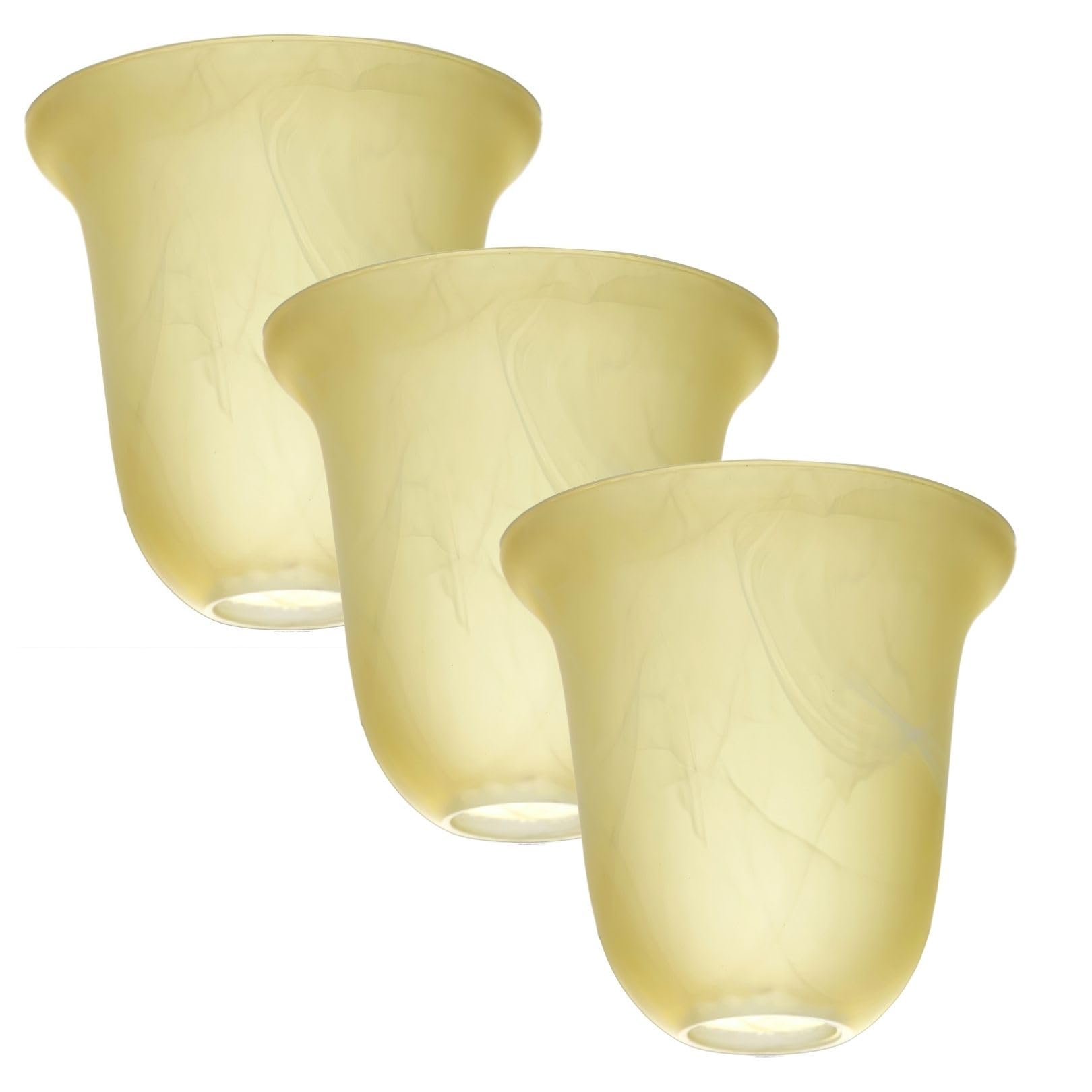LIGHTACCENTS Alabaster Glass Pendant Light Shade - Farmhouse Style Chandelier Shades, 6"x6", Socket Nut Compatible - Upgrade Pendants, Wall Vanities, Lamps - Pendant Lamp Shade Replacement