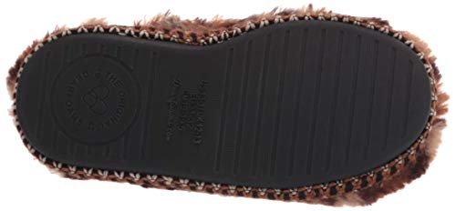 Dearfoams unisex child Charlotte Furry Bootie Slipper, Leopard, 13 Big Kid US