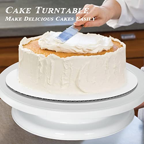 Garmeinea Cake Carrier Cupcake Containers with Lid and Handle Portable Storage & Transport Container Holder 10” Cake Stand for Cake Cupcakes Nuts Pies Muffins Cookies Fruit White