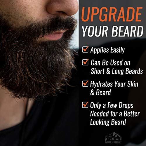 Beard Oil Sample Size Pack - 4 Unique Beard Oil Varieties (0.17 oz each) - Cedarwood, Sandalwood, Bamboo & Unscented β Contains Essential Oils