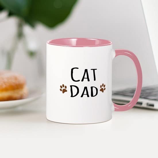 CafePress Cat Dad Mugs Ceramic Coffee Mug, Tea Cup 11 oz