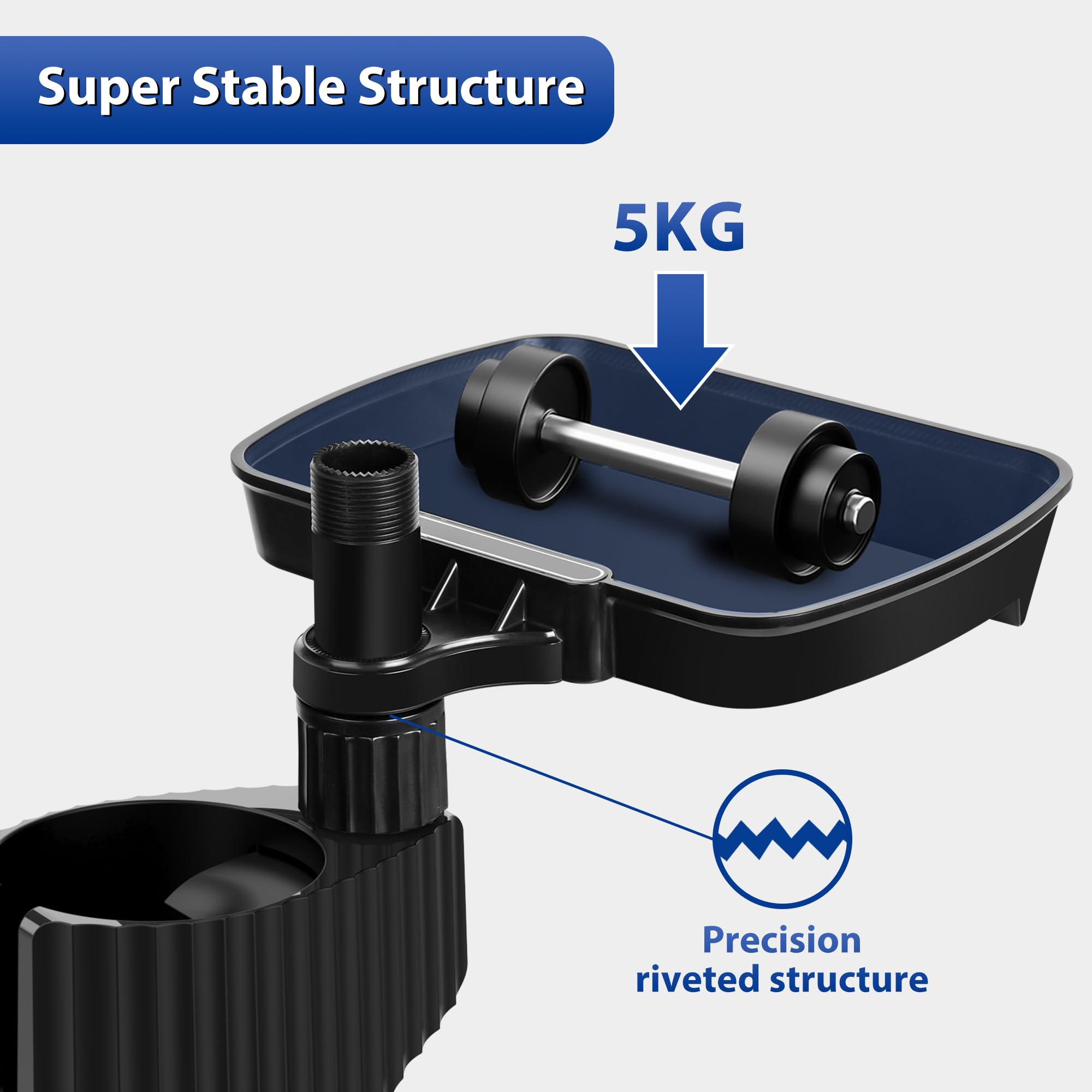 wranzgao Car Cup Holder Extender Tray,4-in-1 Removable Car Food Tray,Three Cup Holders and Width Adjustable Swivel Phone Holder ,Additional widening Pads Make it Suitable for Most car Models. (AZ002)