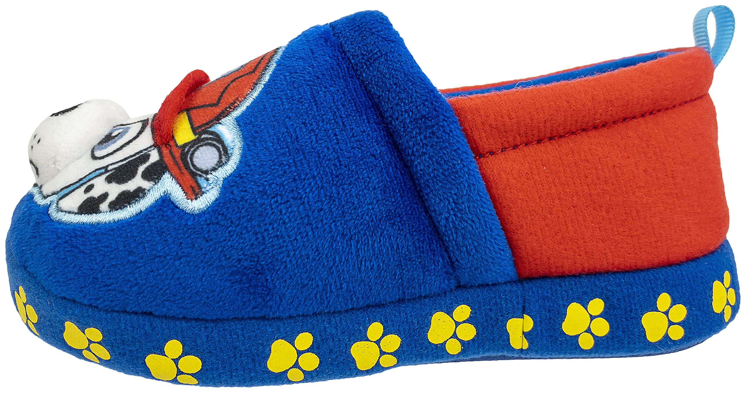 Paw Patrol Boy's Chase and Marshall A-Line Plush Slipper,Blue Red Toddler Size 9/10