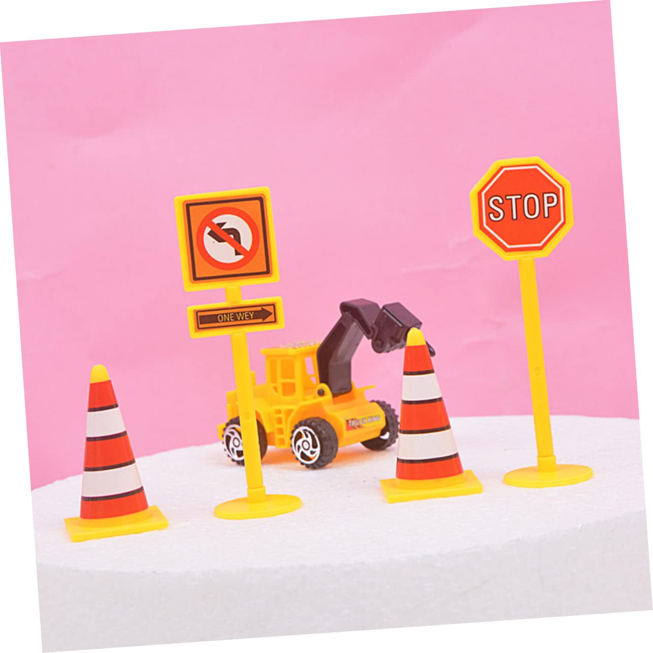 Gogogmee 25pcs Street Signs for Cake Decorations Set 5pcs/kit Creative Cake Topper Ornaments for Birthday Party Supplies
