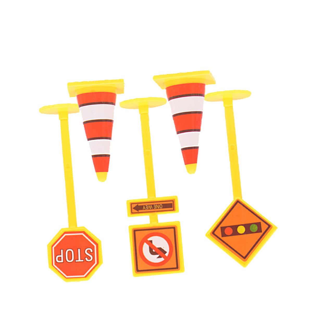 Gogogmee 25pcs Street Signs for Cake Decorations Set 5pcs/kit Creative Cake Topper Ornaments for Birthday Party Supplies