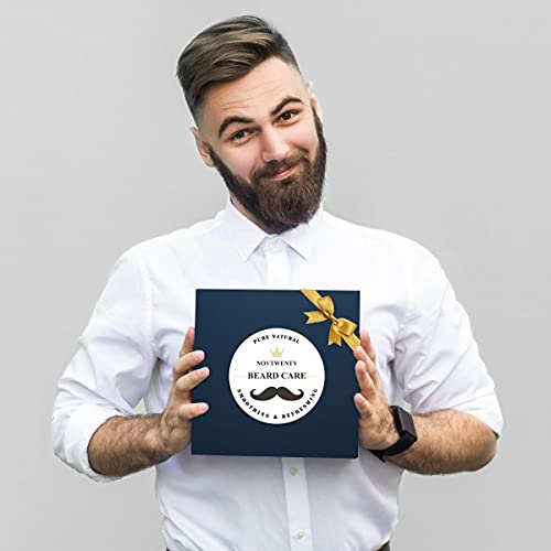 Beard Grooming Kits, 10 In 1 Beard Growth Kit with Beard Wash, Beard Oil and Growth Oil, Beard Conditioner, Beard Balm, Beard Brush, Beard Comb, Beard Scissors and Storage Bag, Great Gifts Box for Men