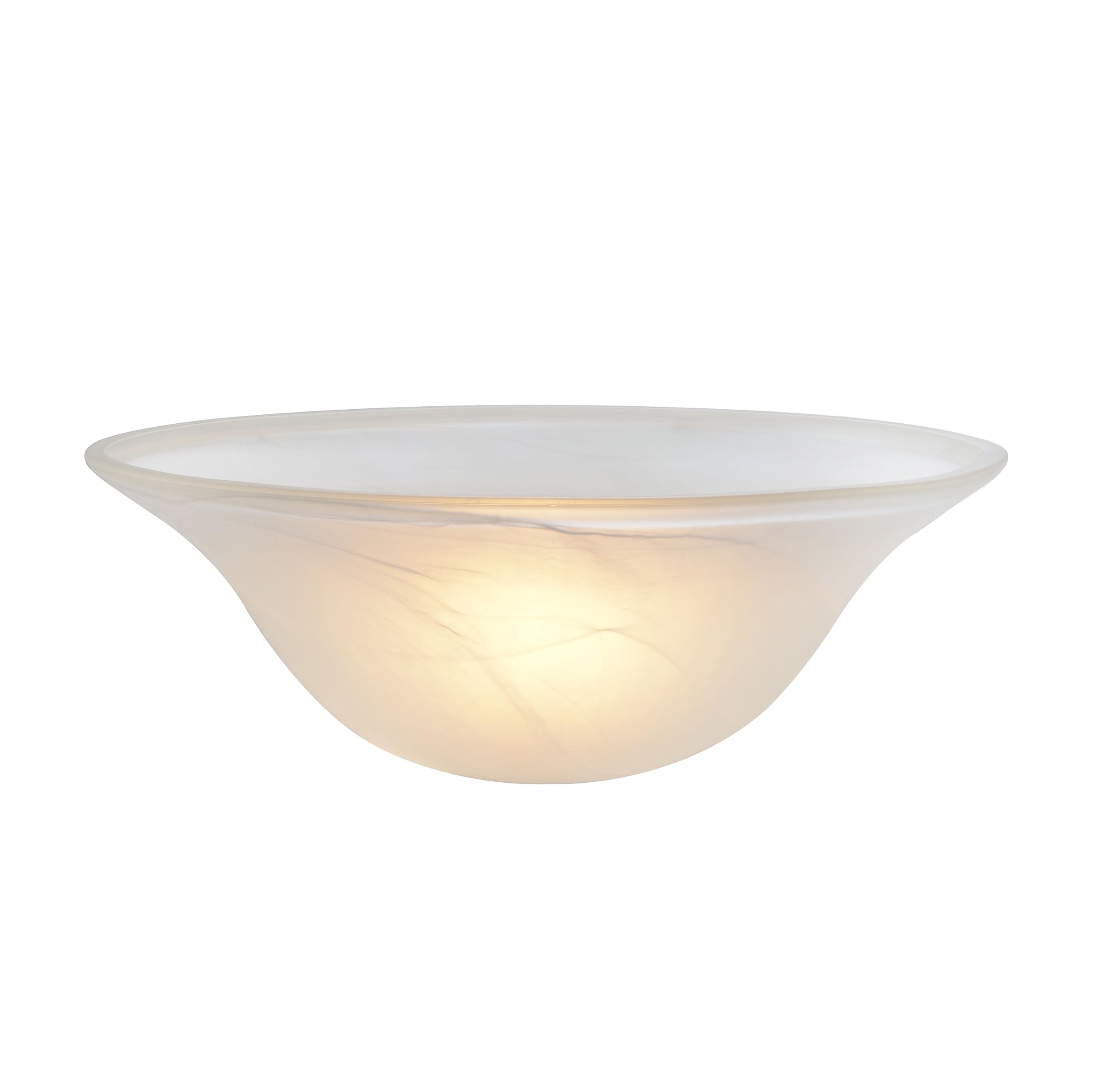 Aspen Creative 23140-11 Etched Alabaster Transitional Style Replacement Glass Shade for Medium Base Socket Torchiere Lamp, Swag Lamp and Pendant, 15-1/2" Diameter x 5-1/2" High, 1 Pack