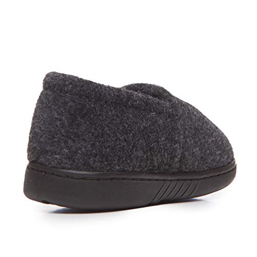 Skysole Boys’ Slippers, Lightweight and Comfortable A-Line Slip-Ons with Rubber Soles, Black, Size 5