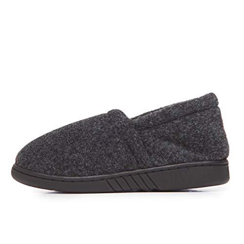 Skysole Boys’ Slippers, Lightweight and Comfortable A-Line Slip-Ons with Rubber Soles, Black, Size 5