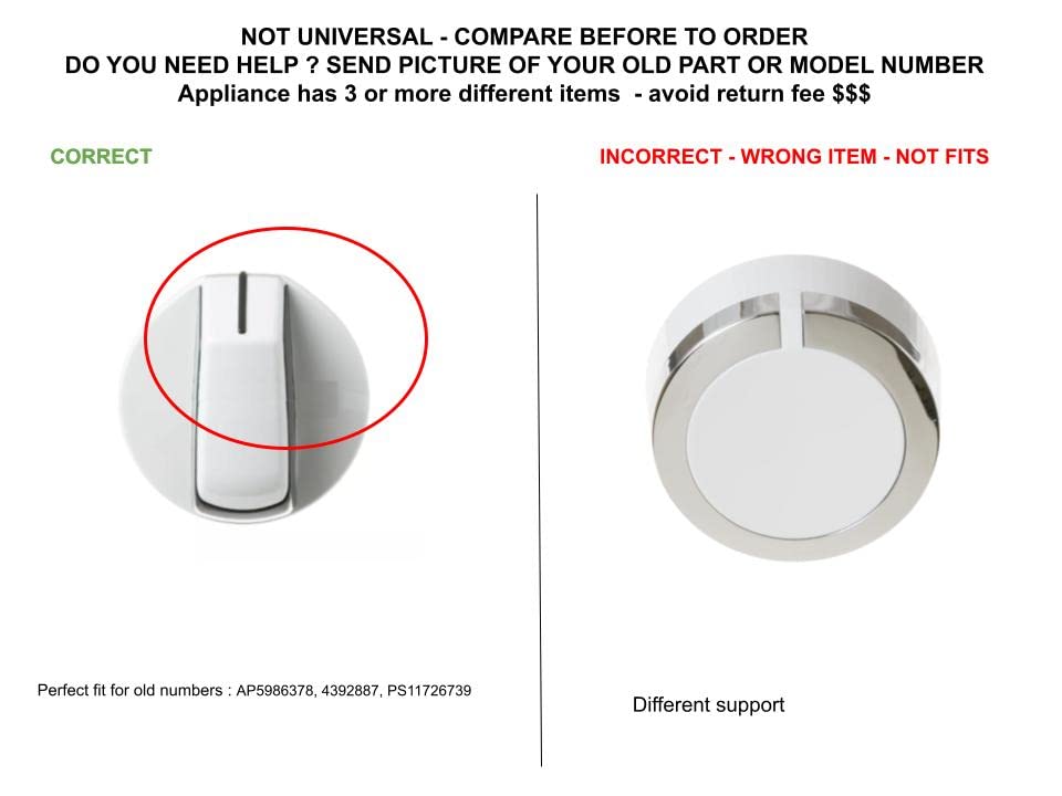 GLOB PRO SOLUTIONS AP5986378 PS11726739 EAP11726739 PD00035722 CKD3183 Control Knob Assembly