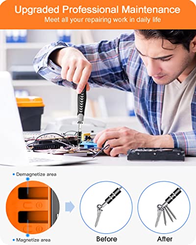 Precision Screwdriver Set, Laptop Repair Tool Kit, Kingsdun 130 in 1 Professional Computer Magnetic Screwdrivers Kit with 120 Bits Torx Star Screwdriver for PC, Xbox, Phone, Switch, Rc Car DIY