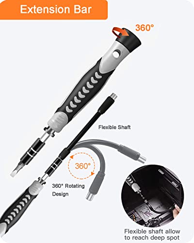 Precision Screwdriver Set, Laptop Repair Tool Kit, Kingsdun 130 in 1 Professional Computer Magnetic Screwdrivers Kit with 120 Bits Torx Star Screwdriver for PC, Xbox, Phone, Switch, Rc Car DIY