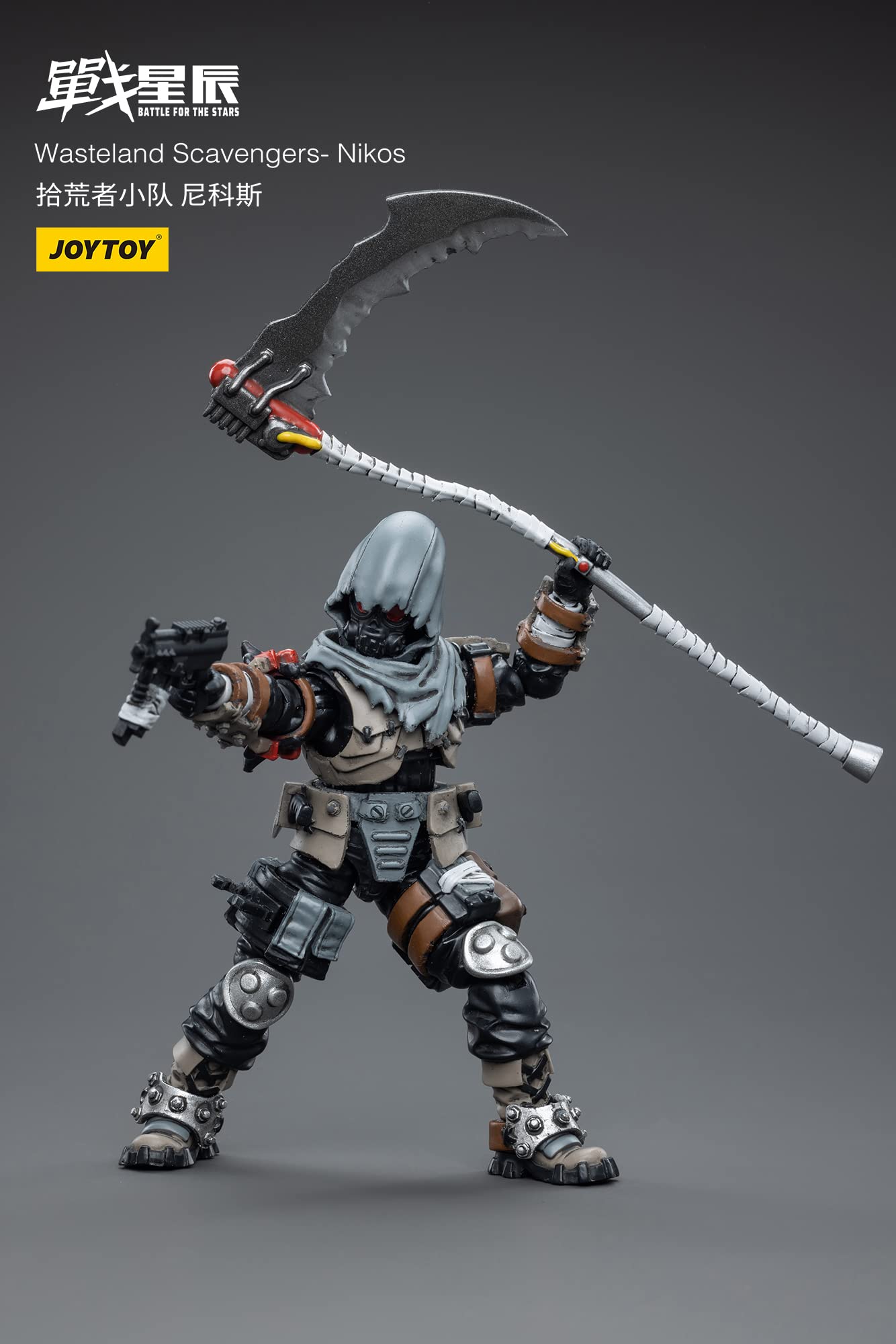 Pipigirl 1/18 Soldier Action Figures, 4inch JOYTOY Wasteland Scavengers Soldier Models Kits (Wasteland Scavengers- Nikos)