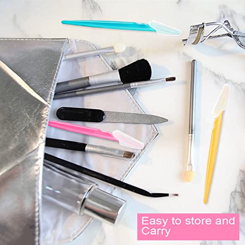 HFATMOS 12 Pcs Eyebrow Razor, Multipurpose Exfoliating Dermaplaning Tool Razors for Women Face, Facial Razors Eyebrow Shaper with Precision Cover for Women Men, Easy to Use