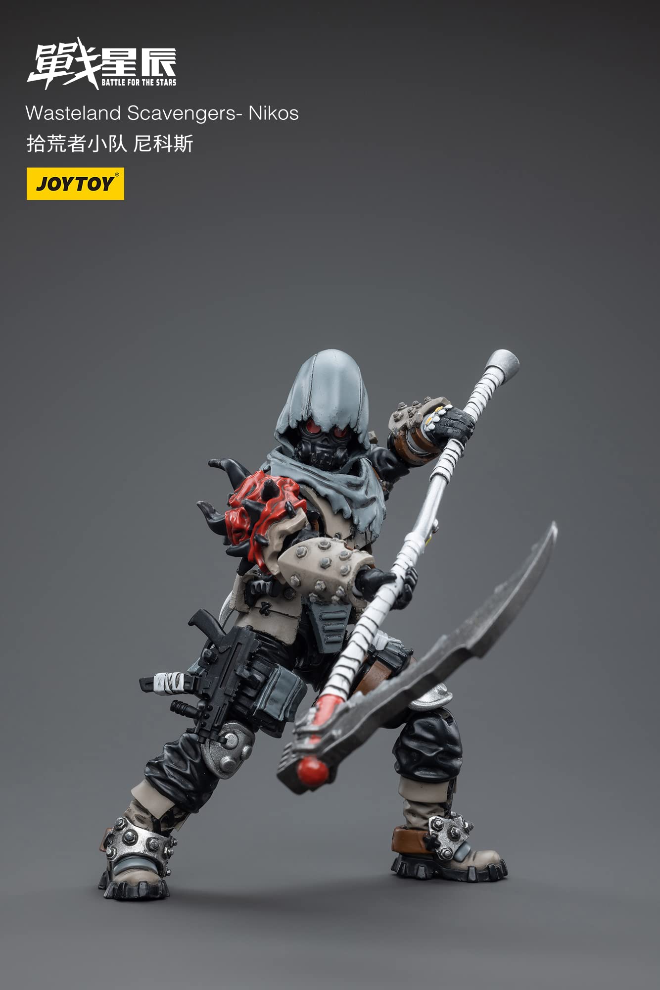 Pipigirl 1/18 Soldier Action Figures, 4inch JOYTOY Wasteland Scavengers Soldier Models Kits (Wasteland Scavengers- Nikos)