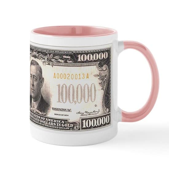CafePress $100,000 Bill Mug Ceramic Coffee Mug, Tea Cup 11 oz