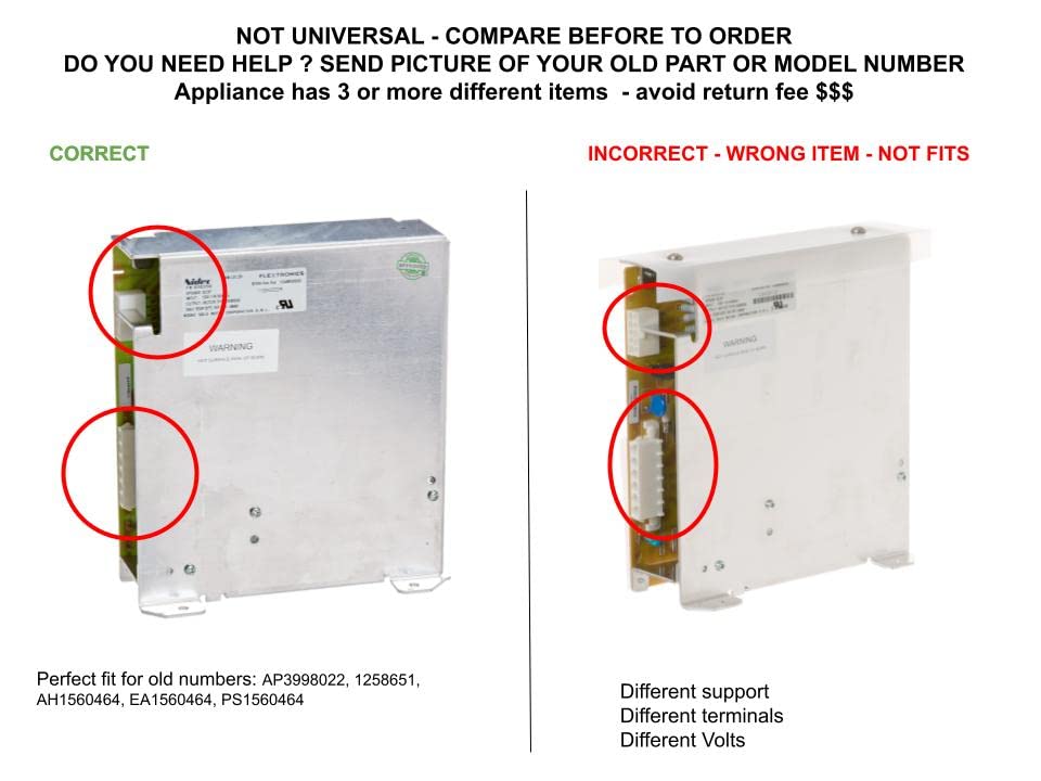 GLOB PRO SOLUTIONS 134859500 Compatible with Frig. Kenm. Control-Board Fits old # AP3998022, 134859500