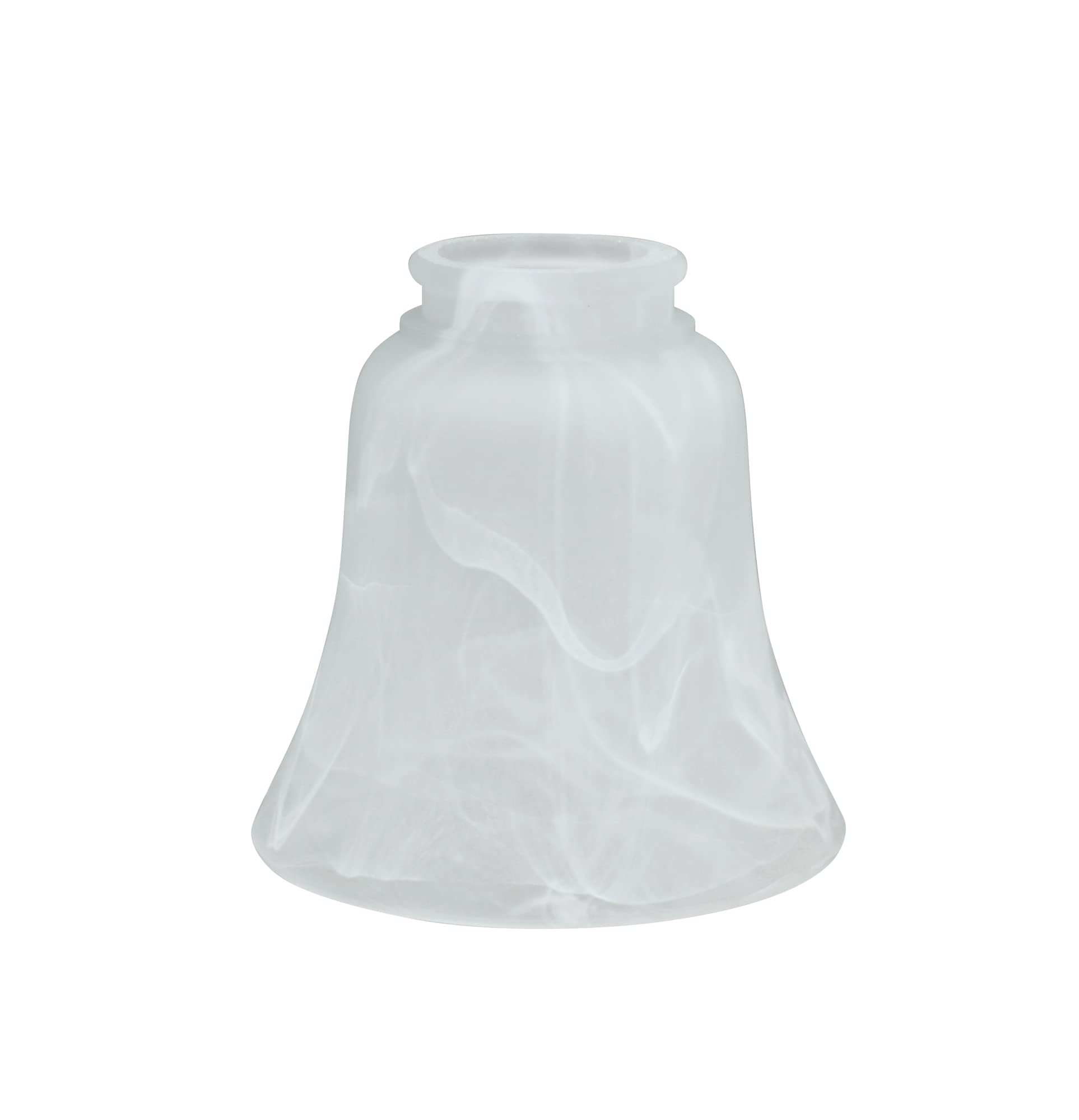 Aspen Creative 23030-4A Transitional Alabaster Bell Shape Ceiling Fan Glass Shade 2-1/8" Fitter, 4-3/4" D x 4-3/4" H, 4 Pack