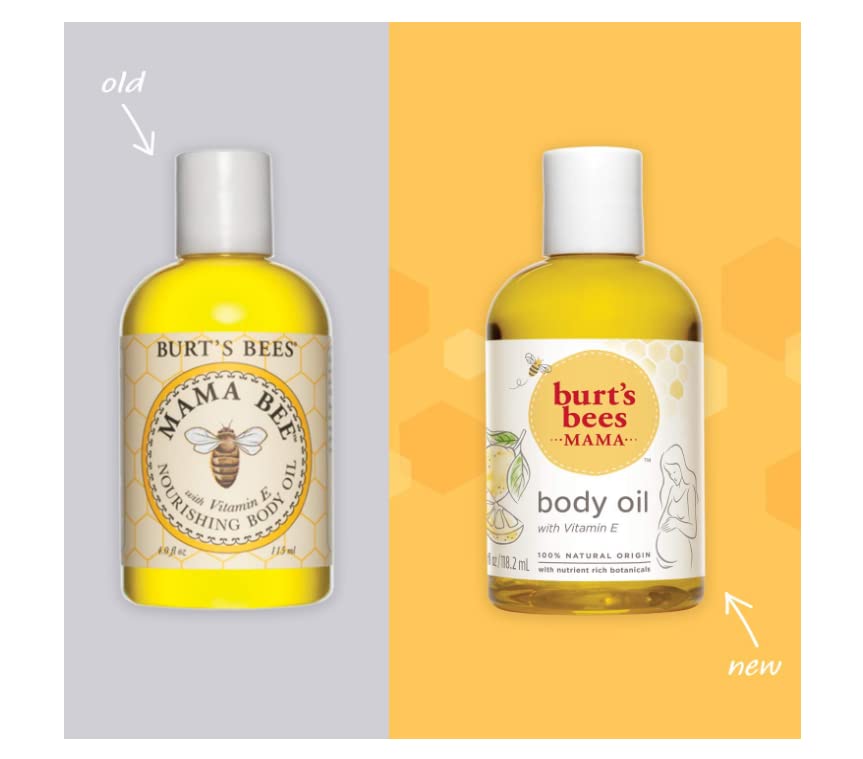 Burt's Bees Mama Bee Nourishing Oil With Vitamin E, 4 Fl Oz (Pack of 3)