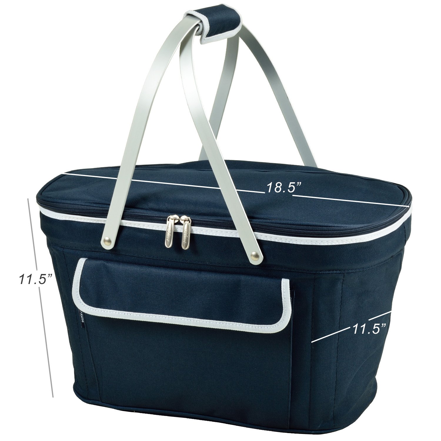 California Berkeley University Licensed Golden Bears Patented Insulated Folding Picnic Basket Cooler- Designed & Quality Approved in The USA
