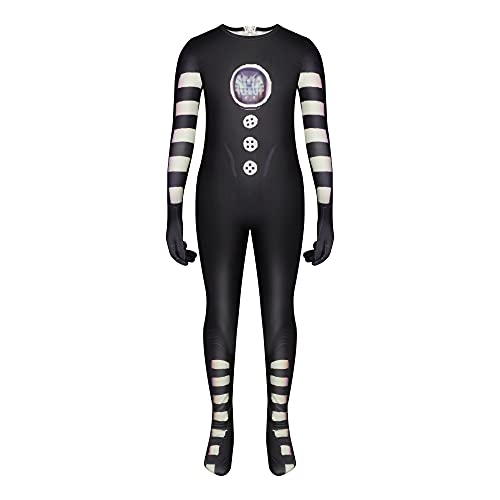 Brigcalki Five Nights Puppet Costumes Outfits for boys Scary Halloween Cosplay Bodysuit Black-3 6-7 Years