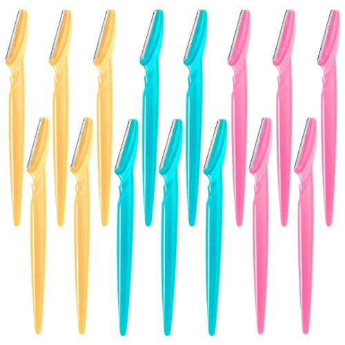 15Pcs Eyebrow Razors Multipurpose Exfoliating Dermaplaning Tool Face Razor and Eyebrow Shaper For Women Man With Precision Cover