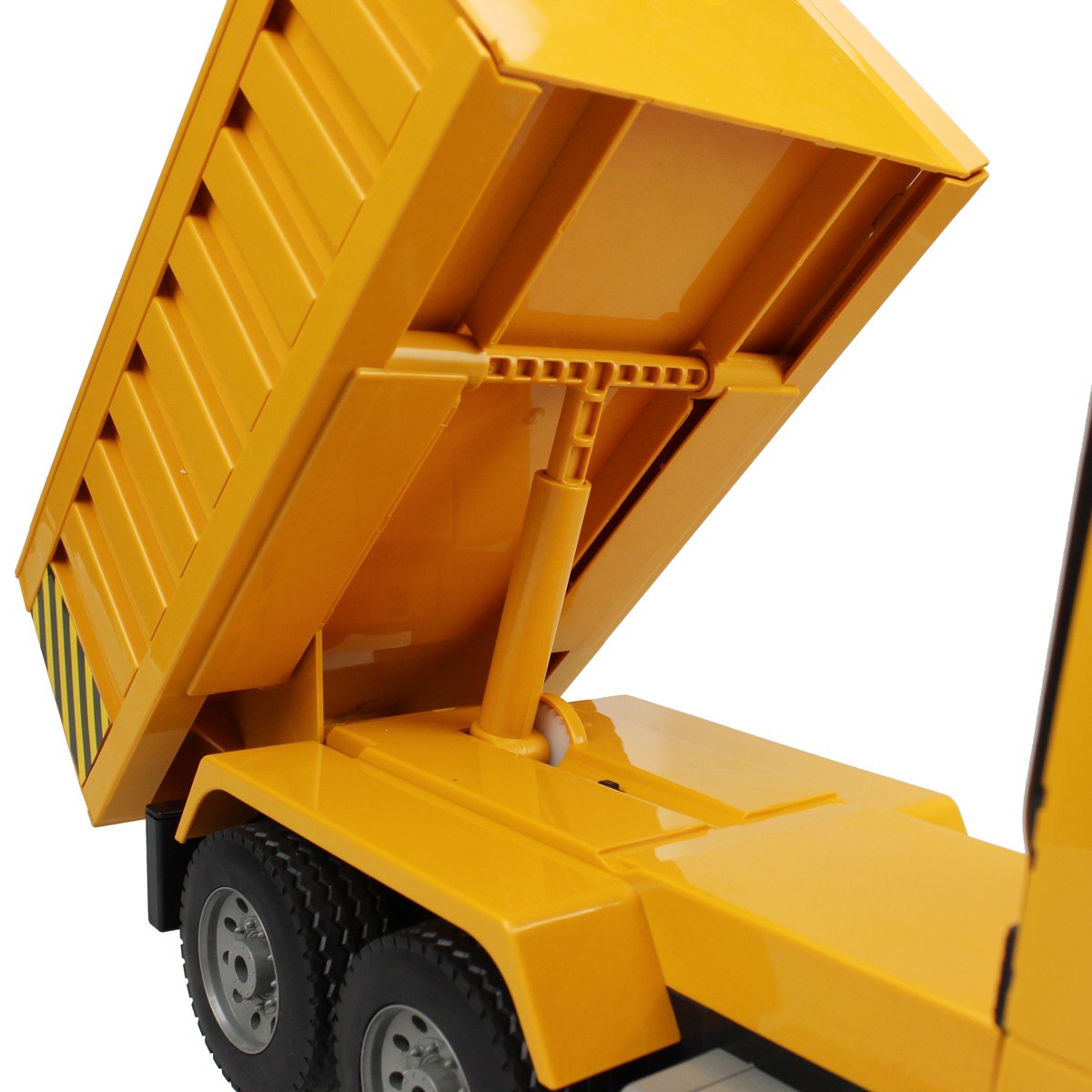 fisca Remote Control Truck, 1/20 Scale 6 Channel 2.4Ghz RC Dump Truck Construction Vehicle Toy with LED Lights and Simulation Sound for Kids