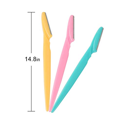 15Pcs Eyebrow Razors Multipurpose Exfoliating Dermaplaning Tool Face Razor and Eyebrow Shaper For Women Man With Precision Cover