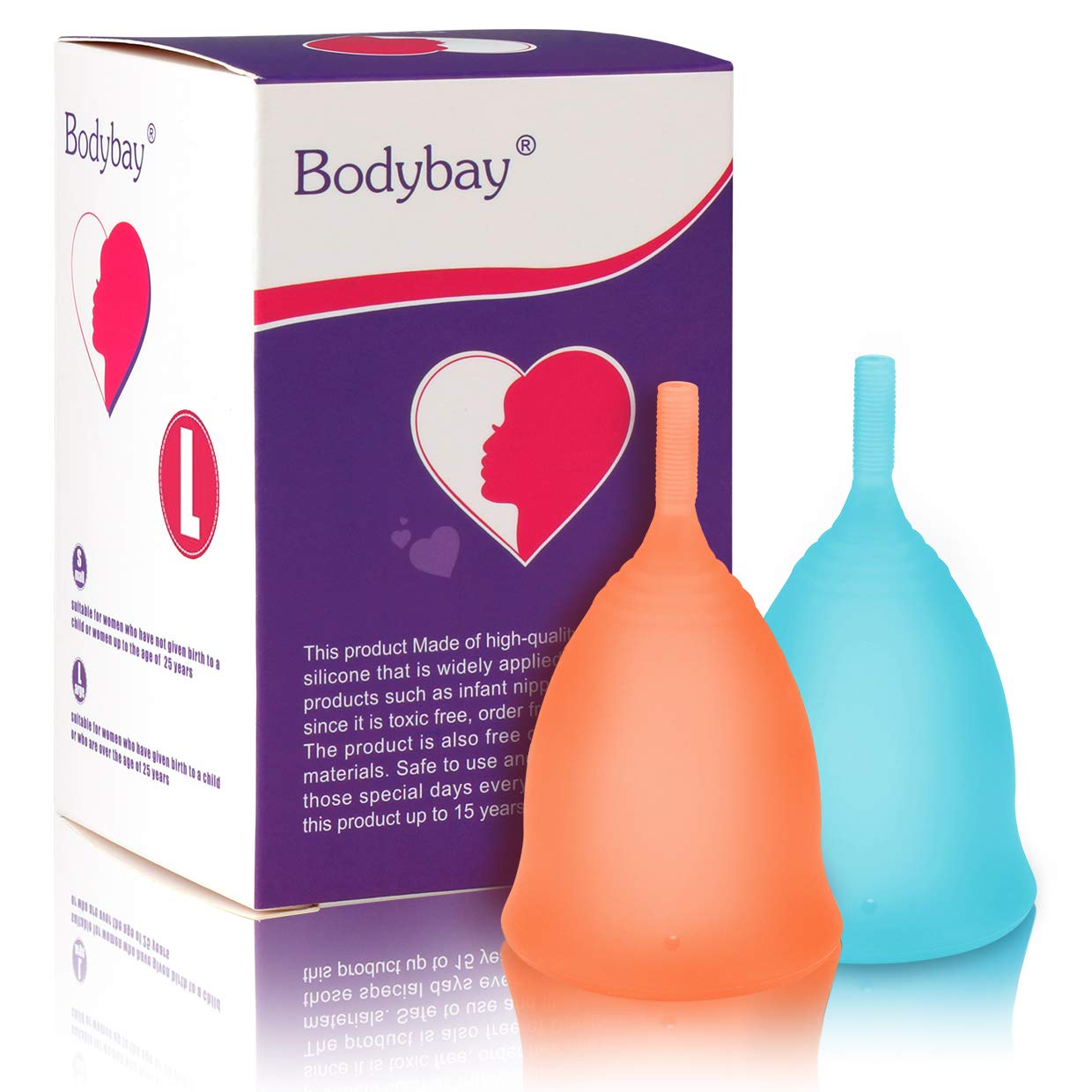 Bodybay Menstrual Cup, Set of 2 Periods Kit with FDA Registered,Best Feminine Alternative Protection to Tampons and Cloth Sanitary Napkins
