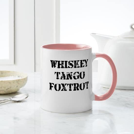 CafePress Whiskey Tango Foxtrot 2 Mugs Ceramic Coffee Mug, Tea Cup 11 oz