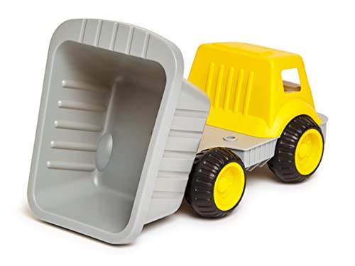 Hape Load & Tote 14.4" Dump Truck| Outdoor & Indoor Vehicle Beach Sand Toy for Toddlers 18M+