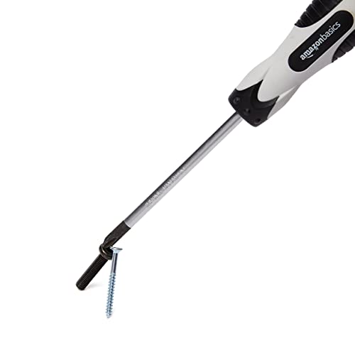 Amazon Basics 7 Piece Magnetic Tip Screwdriver Set - Slotted and Phillips, Grey Black