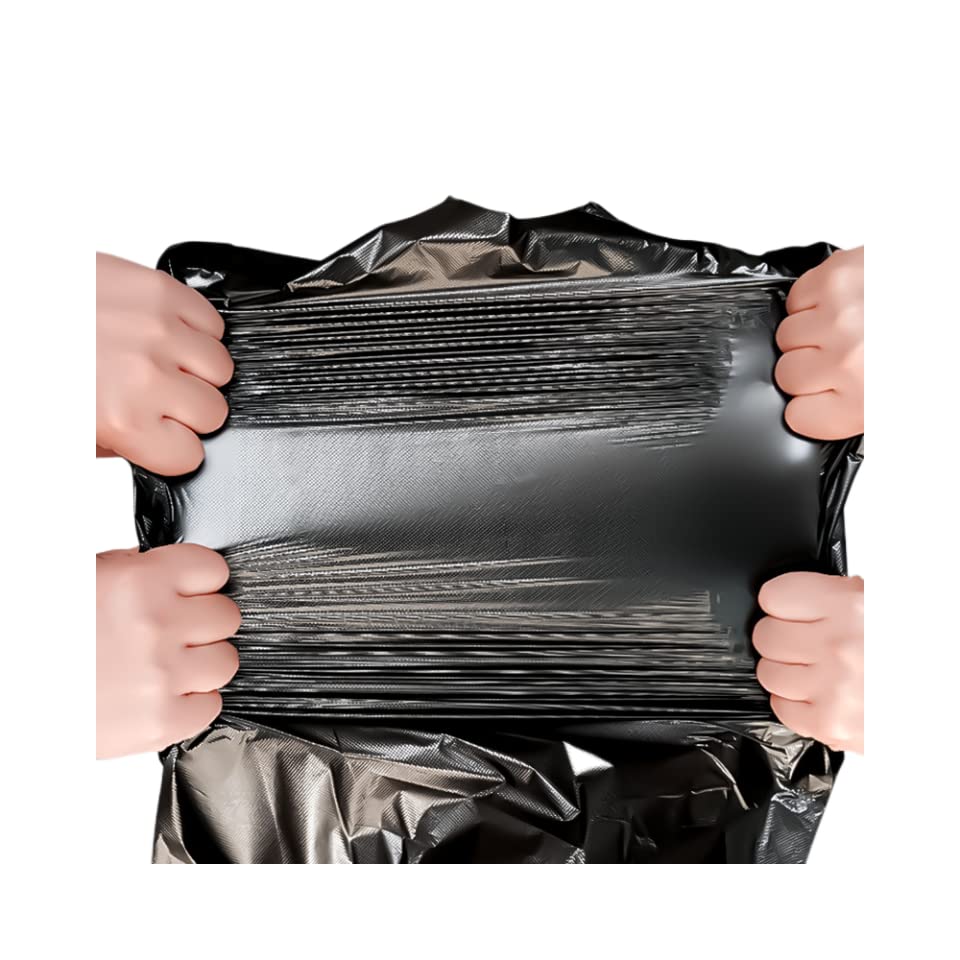 Premium Black Drawstring Trash Bags - 4 Gallon, Extra Strength, Odor-Free, Puncture-Resistant,Strong resilience-Available for home, travel, and office use